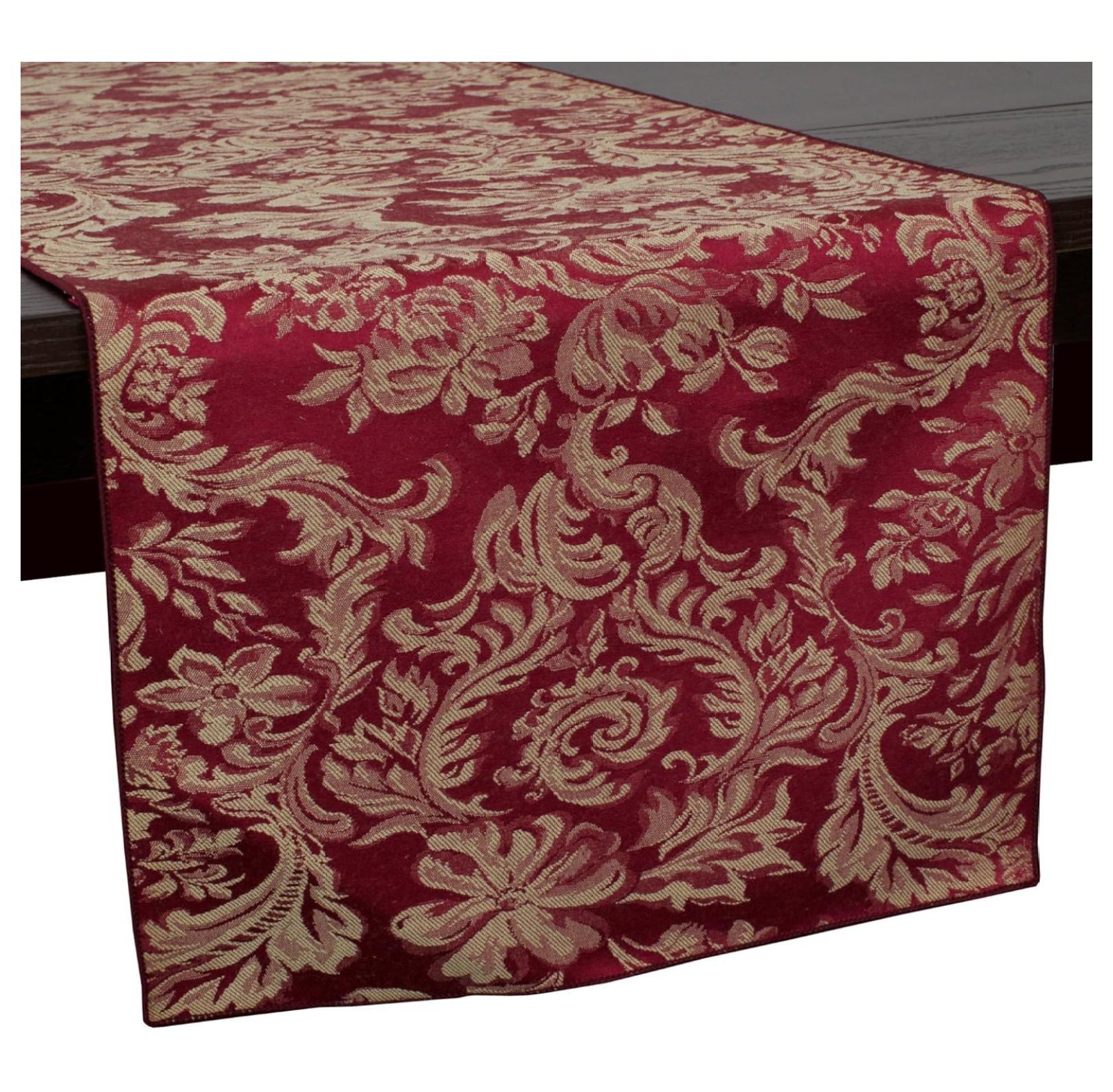 -5 Pack- Miranda 14 x 72-Inch Damask Table Runner- Jacquard Weave ...