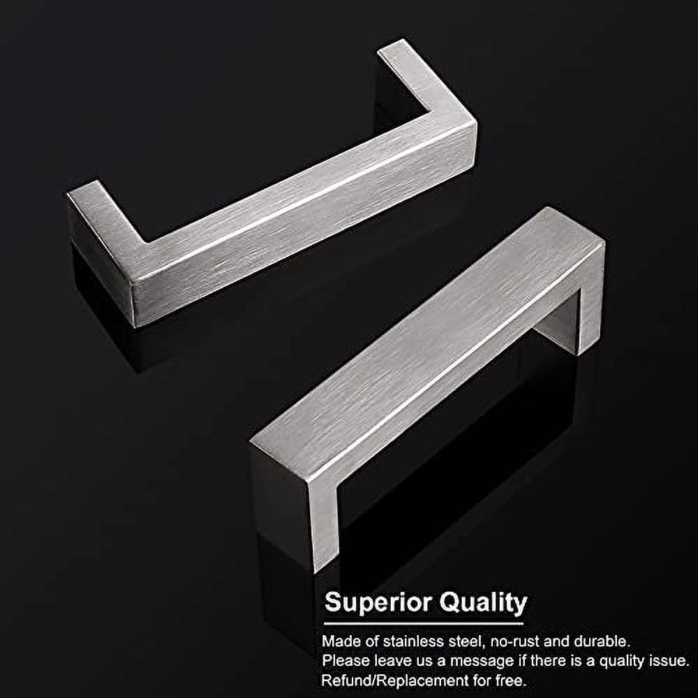 5 Pack Modern Drawer Pulls, Brushed Nickel Kitchen Cabinet Handles for ...