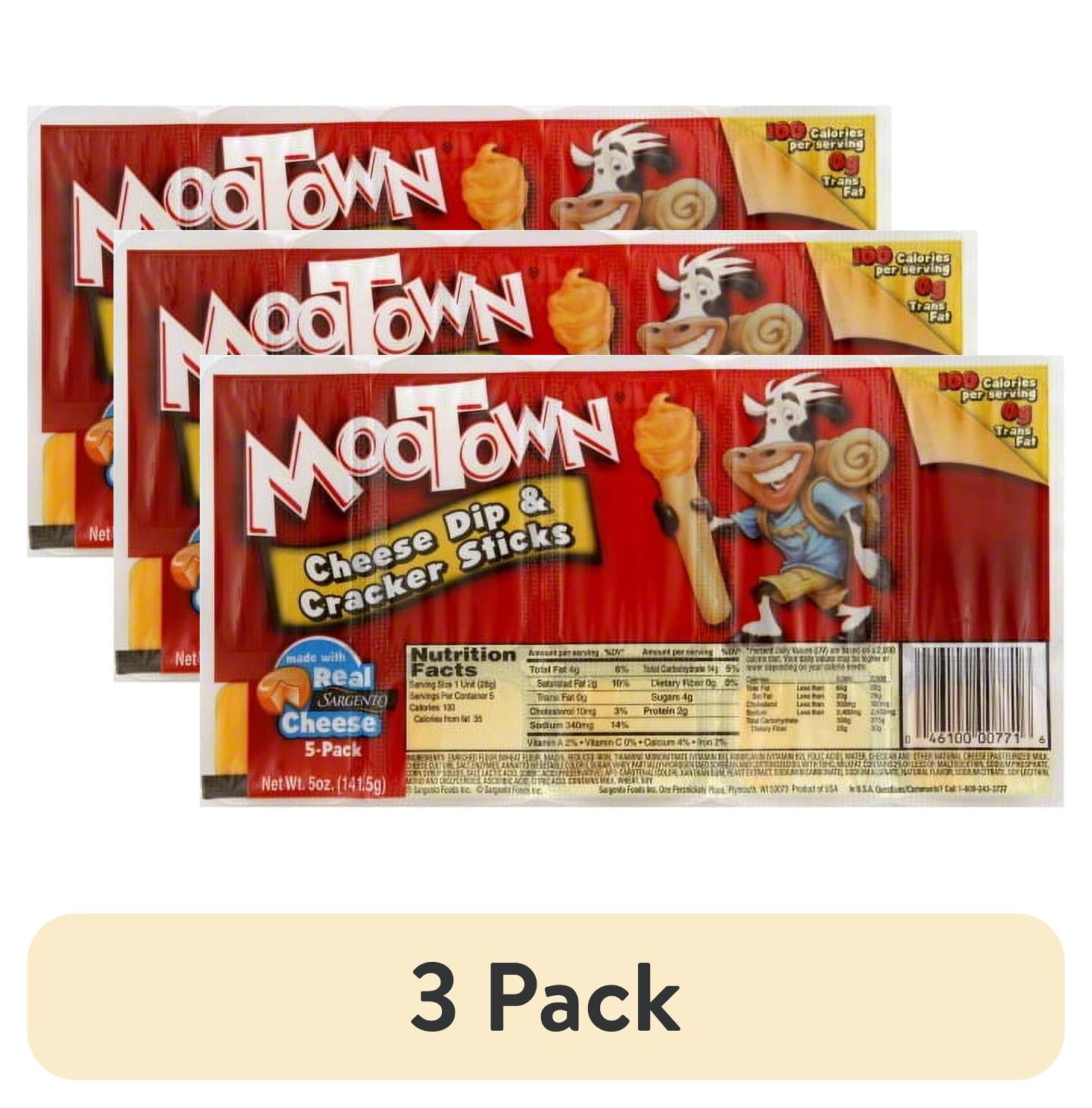 (3 pack) Moo Town Cheese Dip & Cracker Sticks, 5 oz, 5 Packs, Good for ...