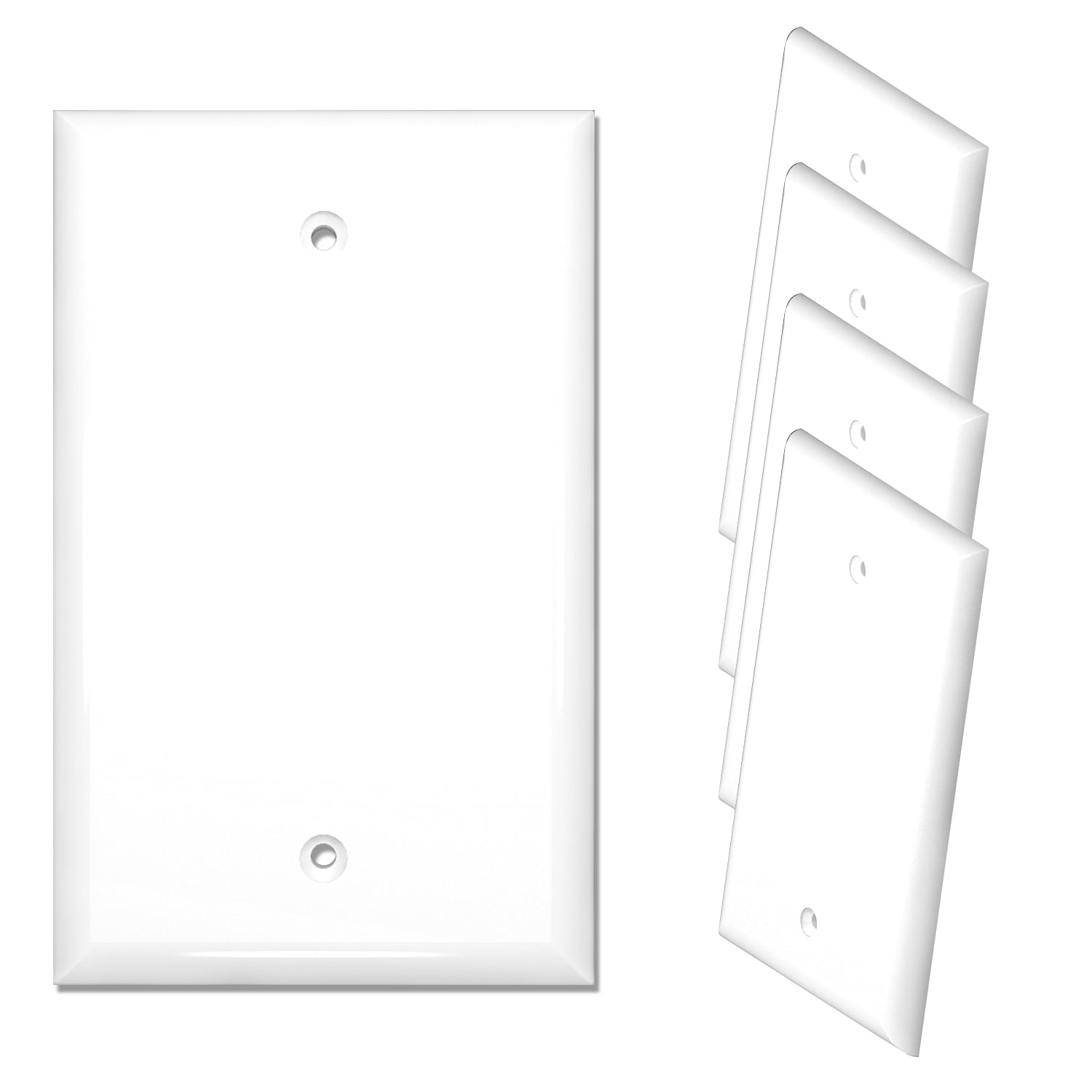 [5 Pack] NEU 1-Gang Duplex Receptacle Outlet Switch Cover Mid-Size Wall ...