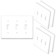 Enerlites Triple Toggle Light Switch Plate, 3-Gang, Thermoplastic, UL ...