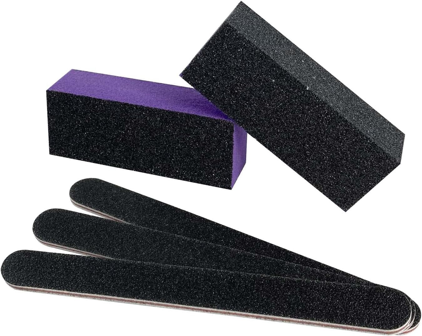 5-Pack Nail Files and Buffer Blocks, Professional Manicure Tool Kit ...