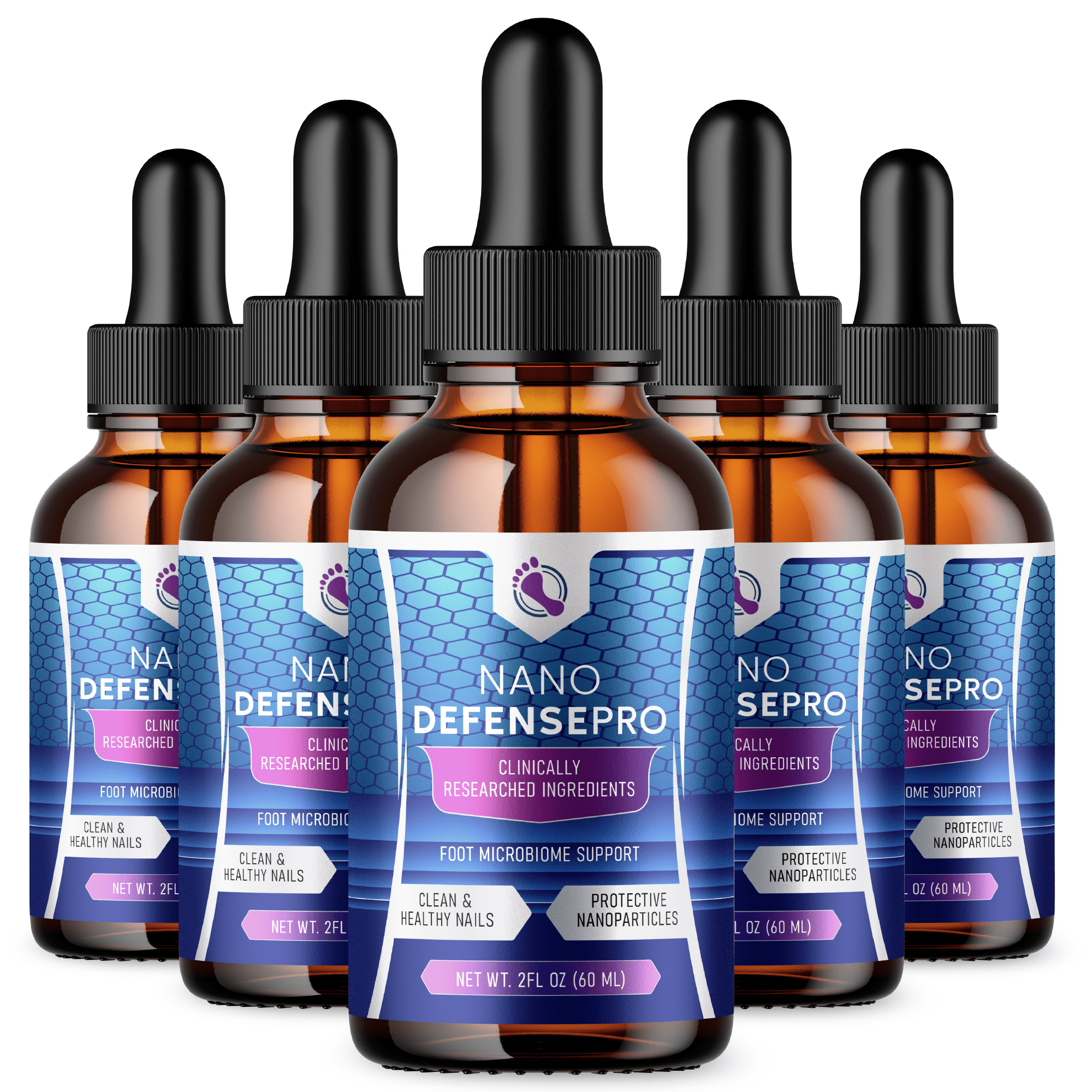 (5 Pack ) Nano Defense Pro Antifungal Liquid for Toenail Fungus Drops ...