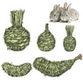 5-Pack Natural Timothy Hay Rabbit Toys - Chew balls for Rabbits, Guinea ...