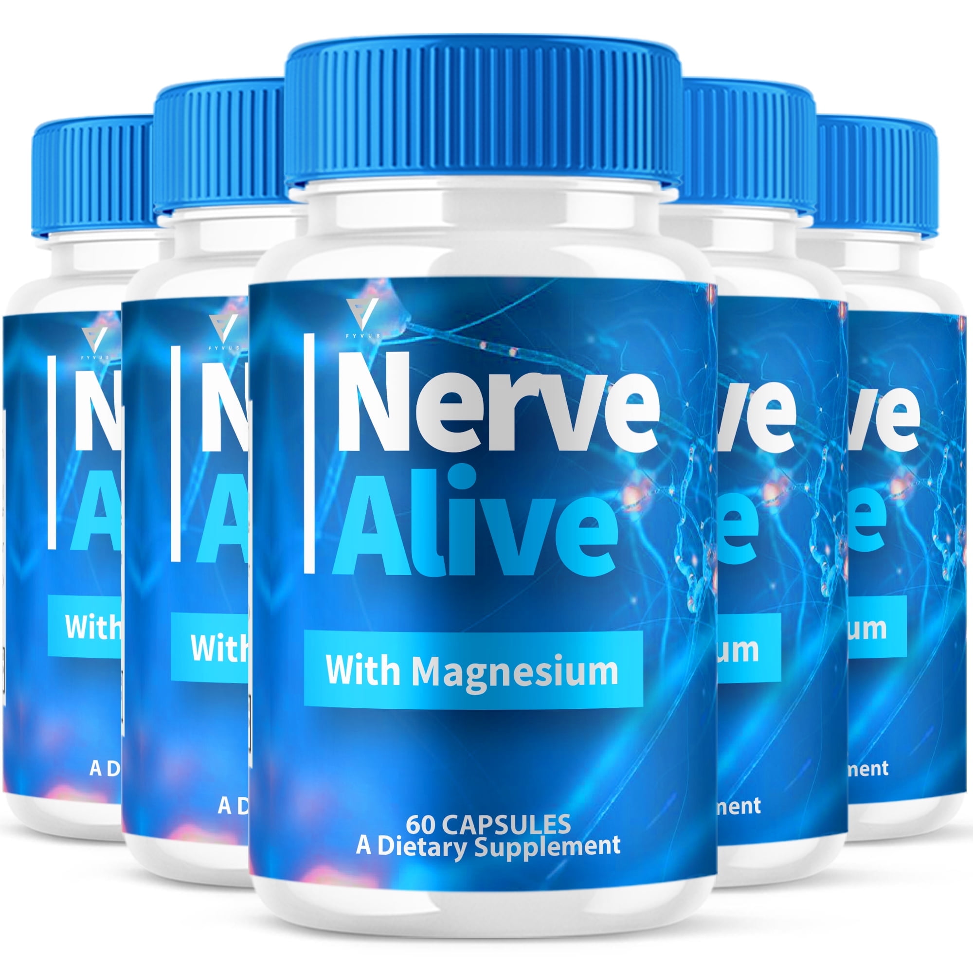 (5 Pack) Nerve Alive with Magnesium NerveAlive Maximum Strength (300 ...