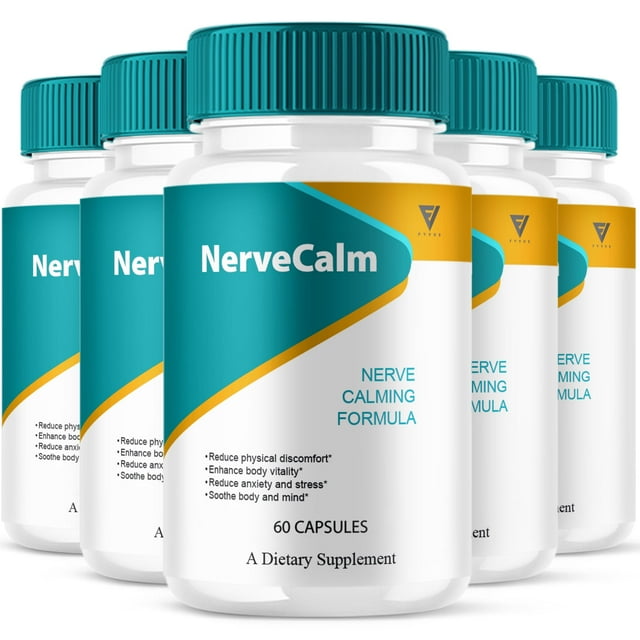 (5 Pack) Nerve Calm Advanced Formula, NerveCalm Max Strength (300 Capsules) - Walmart.com