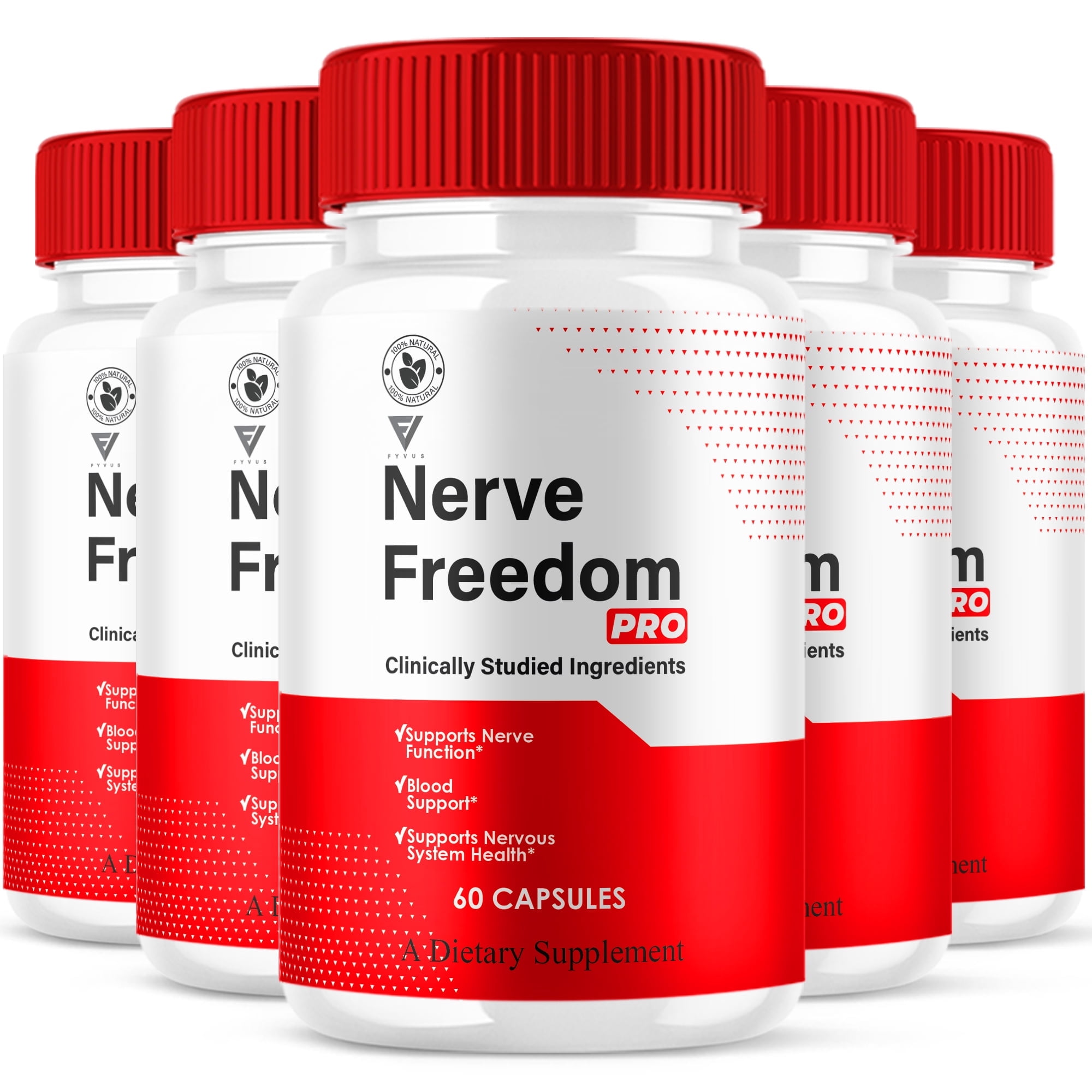 (5 Pack) Nerve Freedom Pro Capsules NerveFreedom Pro Supplement (300 ...