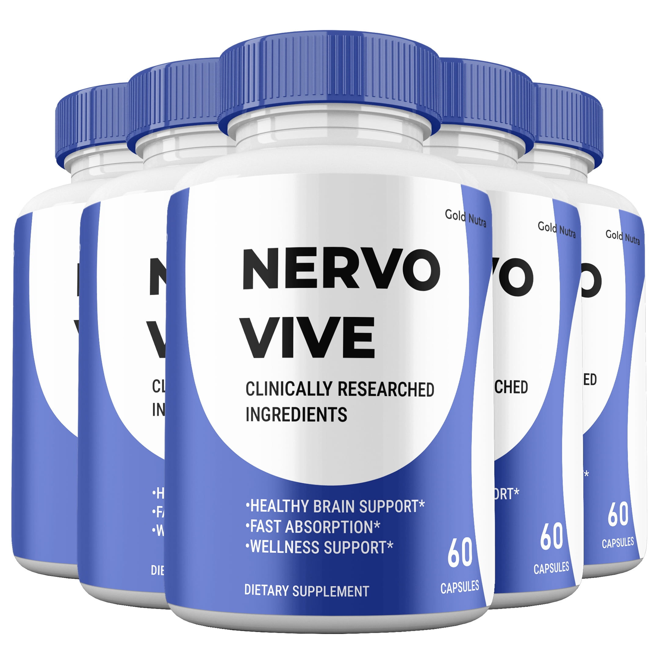 (5 Pack) Nervo Vive Capsules, Nervo Vive Supplement for Nerve Health ...