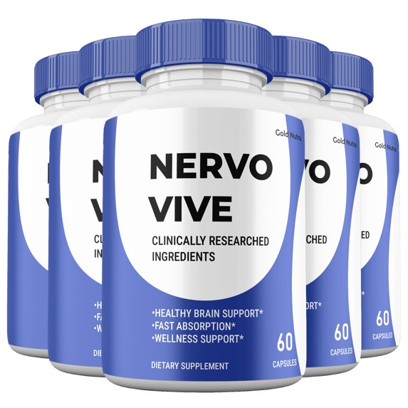 (5 Pack) Nervo Vive Capsules, Nervo Vive Supplement for Nerve Health ...