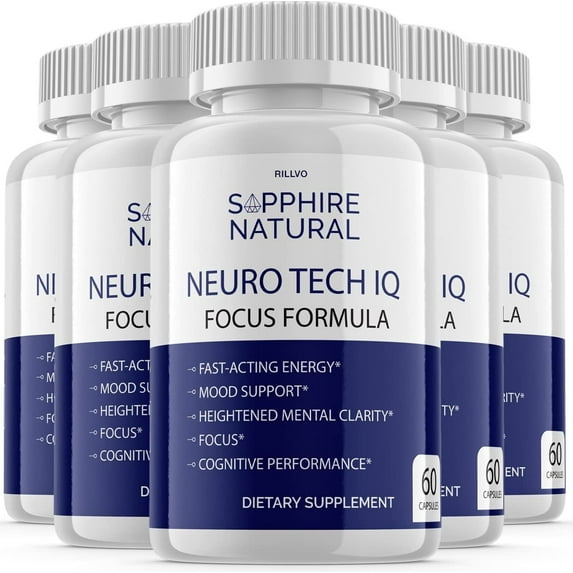 Neuro Tech IQ Brain Supplement Pills, 5 Pack, 300 Capsules - Ultra ...