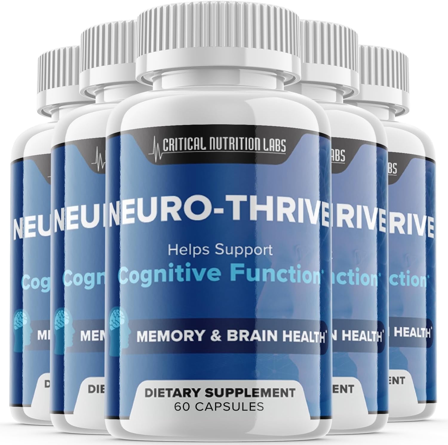 (5 Pack) Neuro-Thrive - Brain Boost Supplement - Dietary Supplement for Focus, Memory, Clarity ...