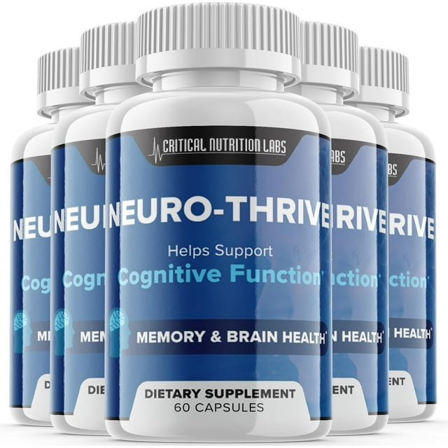 (5 Pack) Neuro-Thrive - Brain Boost Supplement - Dietary Supplement for Focus, Memory, Clarity ...