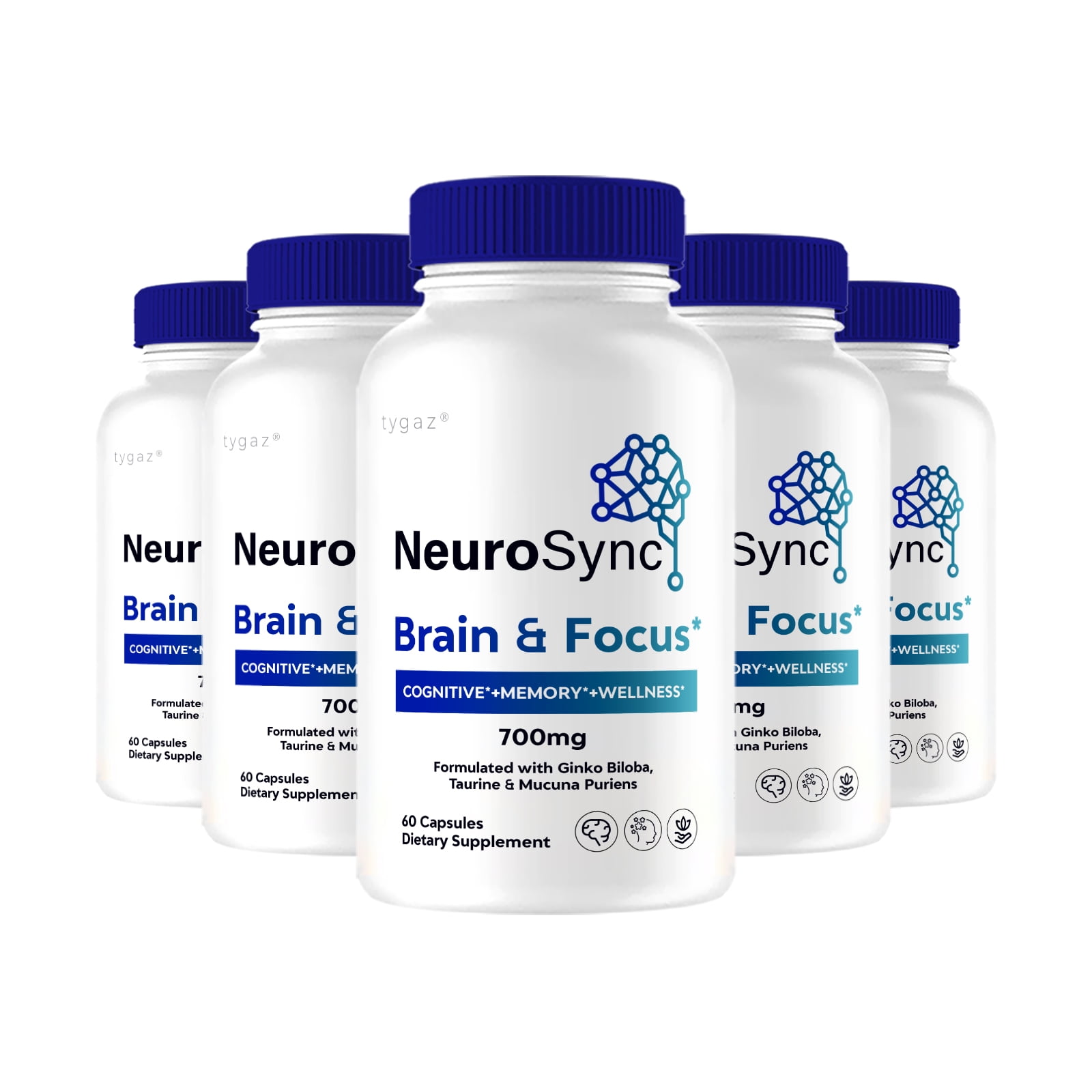 (5 Pack) NeuroSync - Neuro Sync Dietary Supplement - Walmart.com