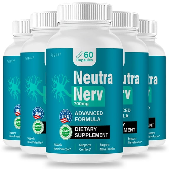 (5 Pack) Neutra Nerv - Neutra Nerv Pill Supplement - Walmart.com