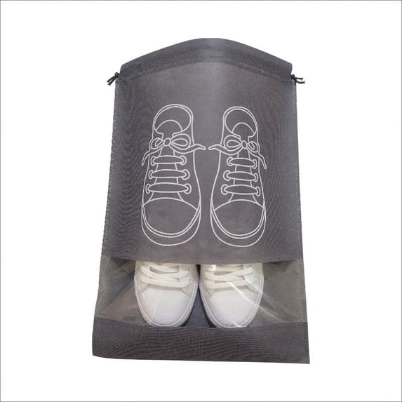 5 Pack Non-Woven Shoe Storage Bags Drawstring 14x18 Inch Travel ...