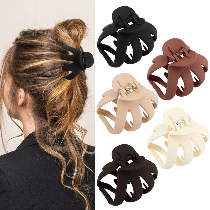 5 Pack Non-slip Jaw Clips Medium Hair Clamps for Thick Curly Long Hair ...