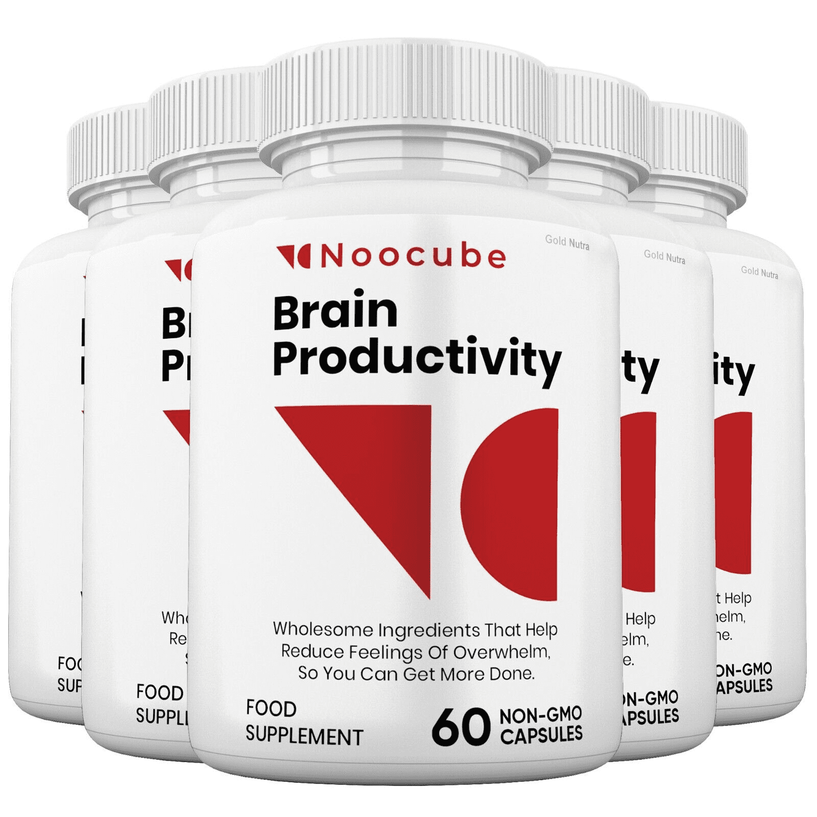 Noocube 5-Pack Mind & Mood Booster Health Pills, Mental Focus ...