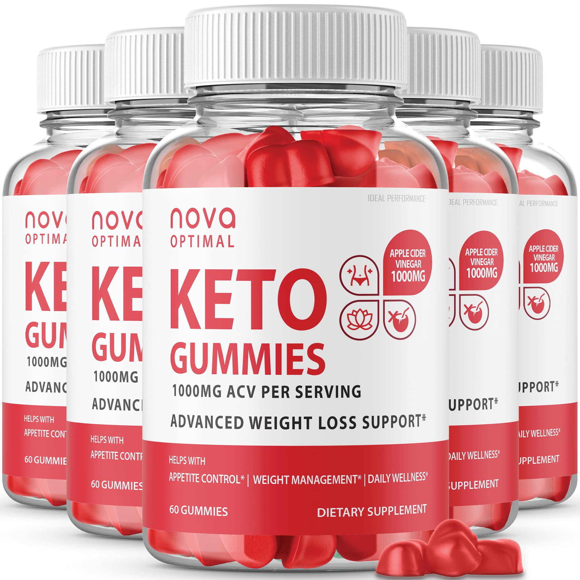 (5 Pack) Nova Optimal Gummies (300 Gummies) - Walmart.com