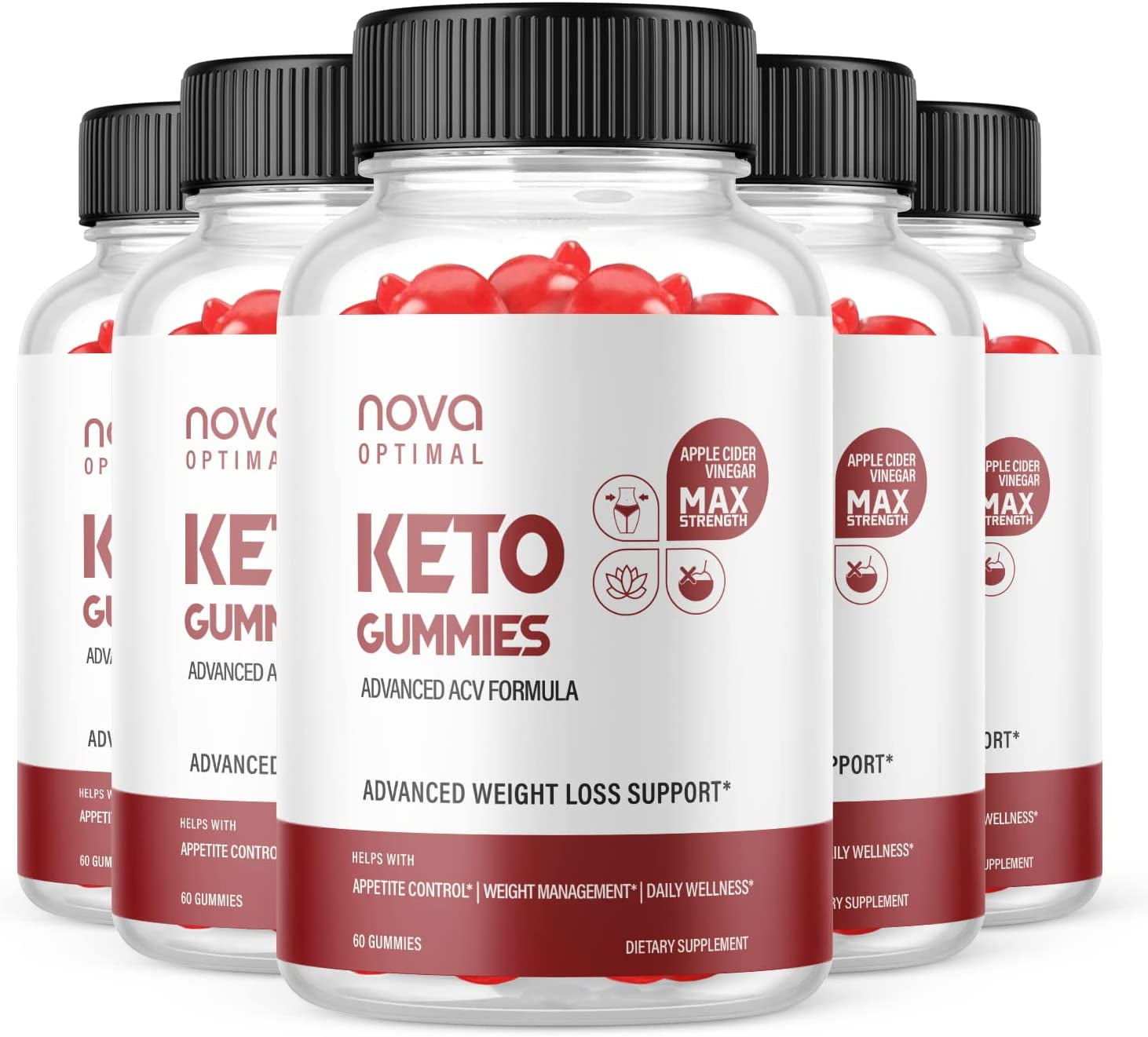 (5 Pack) Nova Optimal Keto Gummies - Supplement for Weight Loss ...