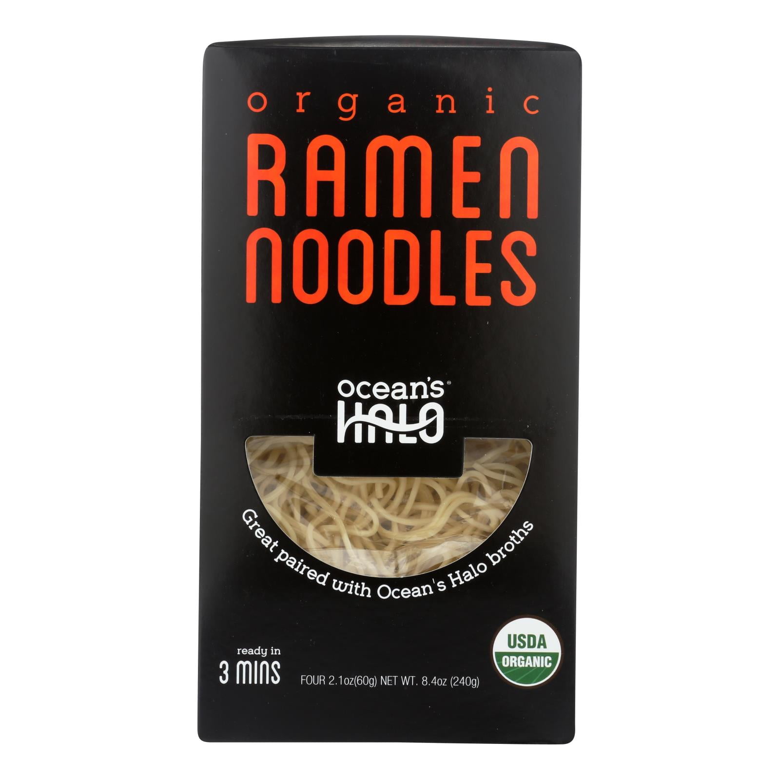 Ocean's Halo Organic Chinese Flavored Savory Ramen Noodles, Vegetarian ...
