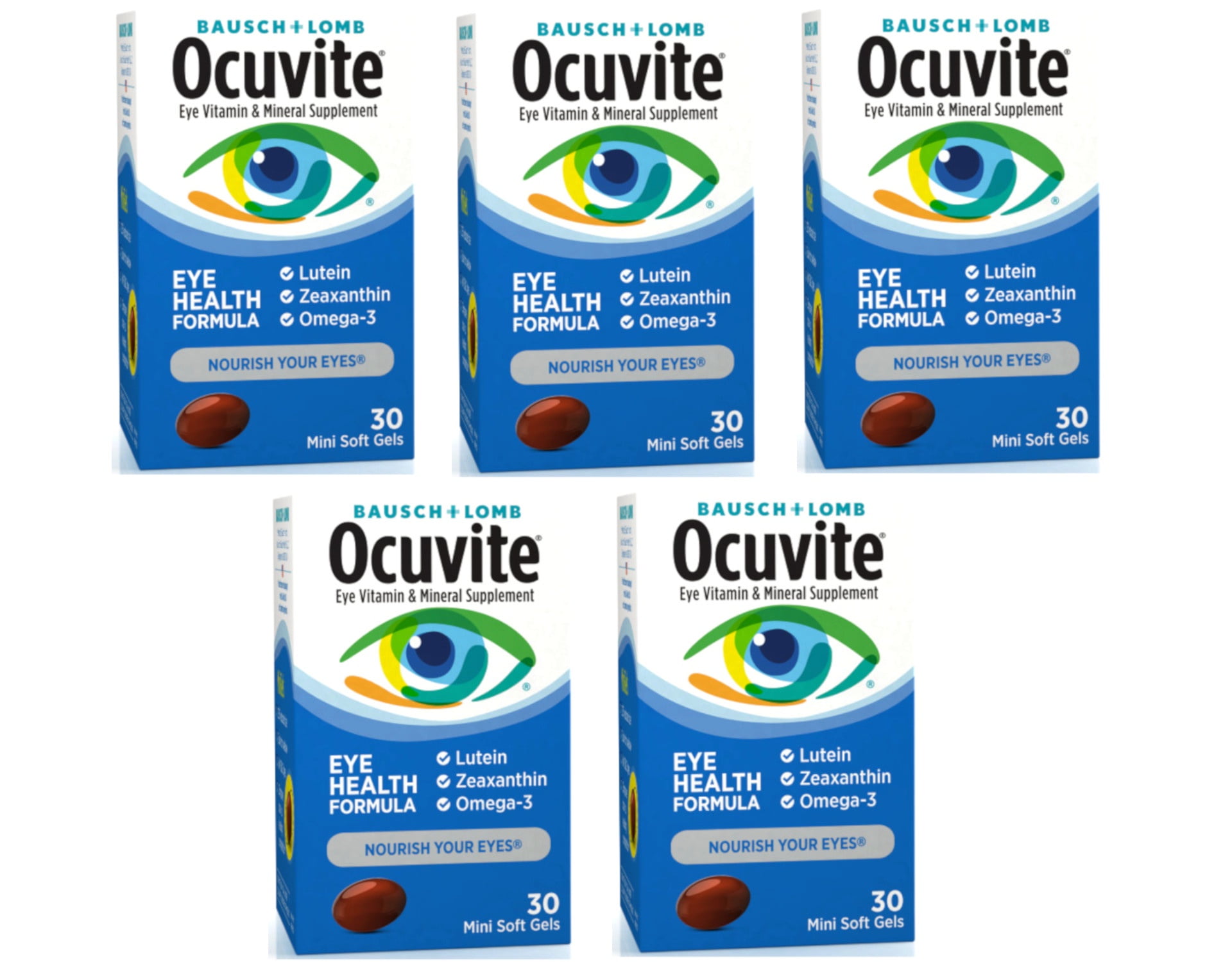 5 Pack - Ocuvite® Eye Health Formula Eye Vitamin& Mineral Supplement ...