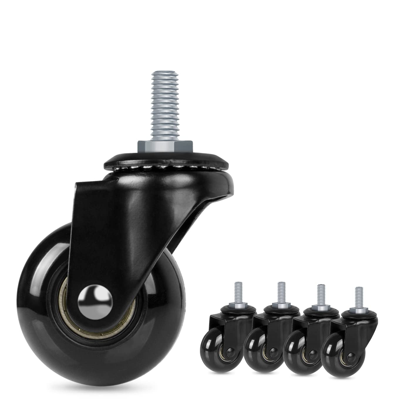 5 Pack Office Chair Casters Wheel with 5/16"-18UNC Threaded Stem, 2 ...
