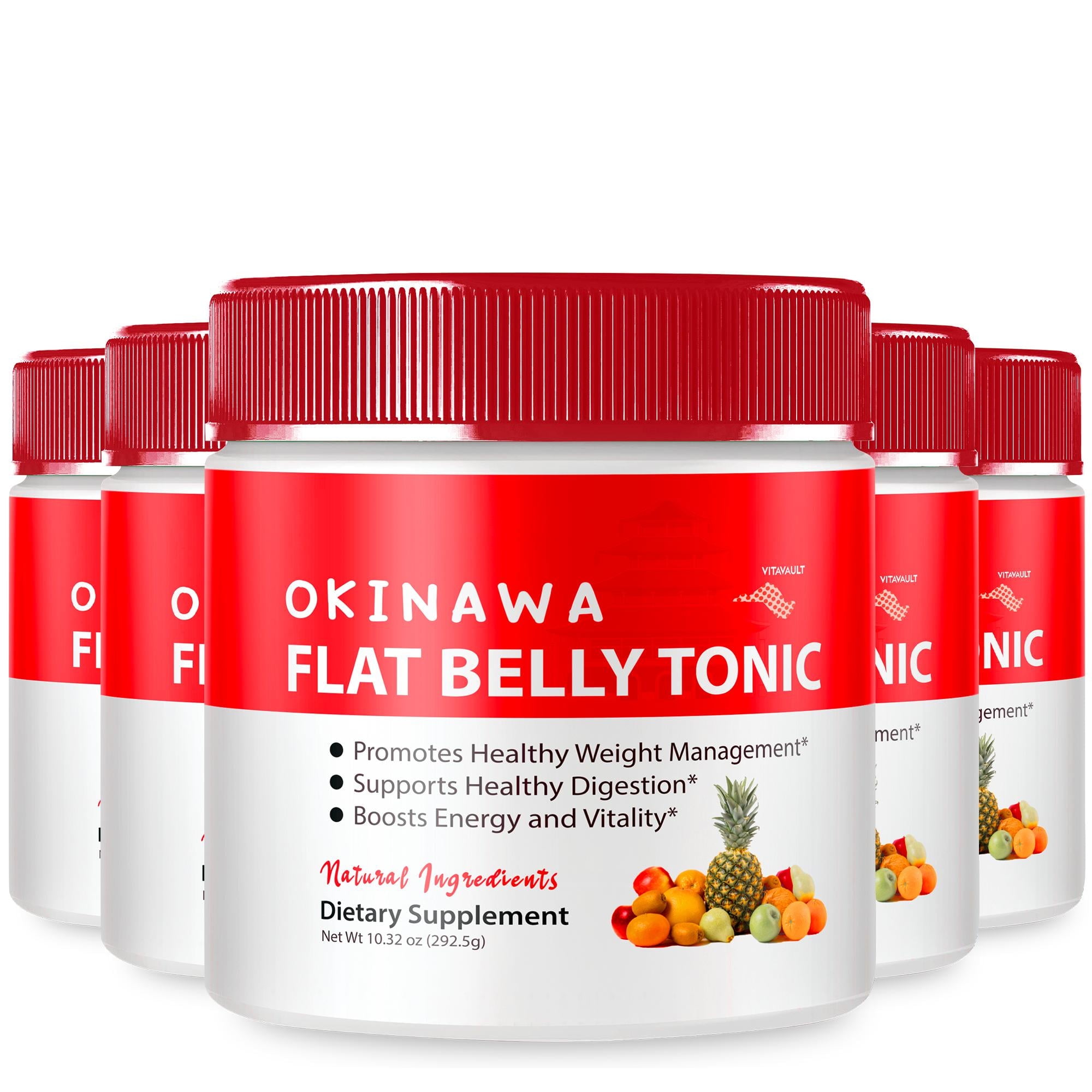 (5 Pack) Okinawa Belly Tonic Powder Weight Loss Tea Mix, Authentic ...
