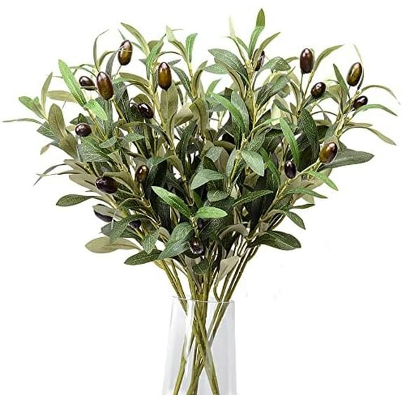 5 Pack Olive Branches Artificial Plants Greenery Stems Olive Leaves ...