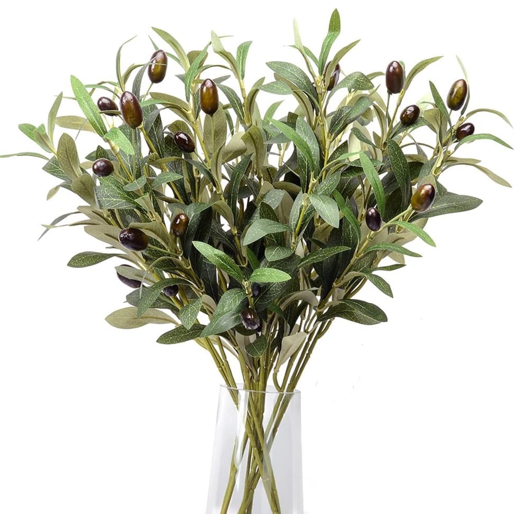 5 Pack Olive Branches Artificial Plants Greenery Stems Olive Leaves ...