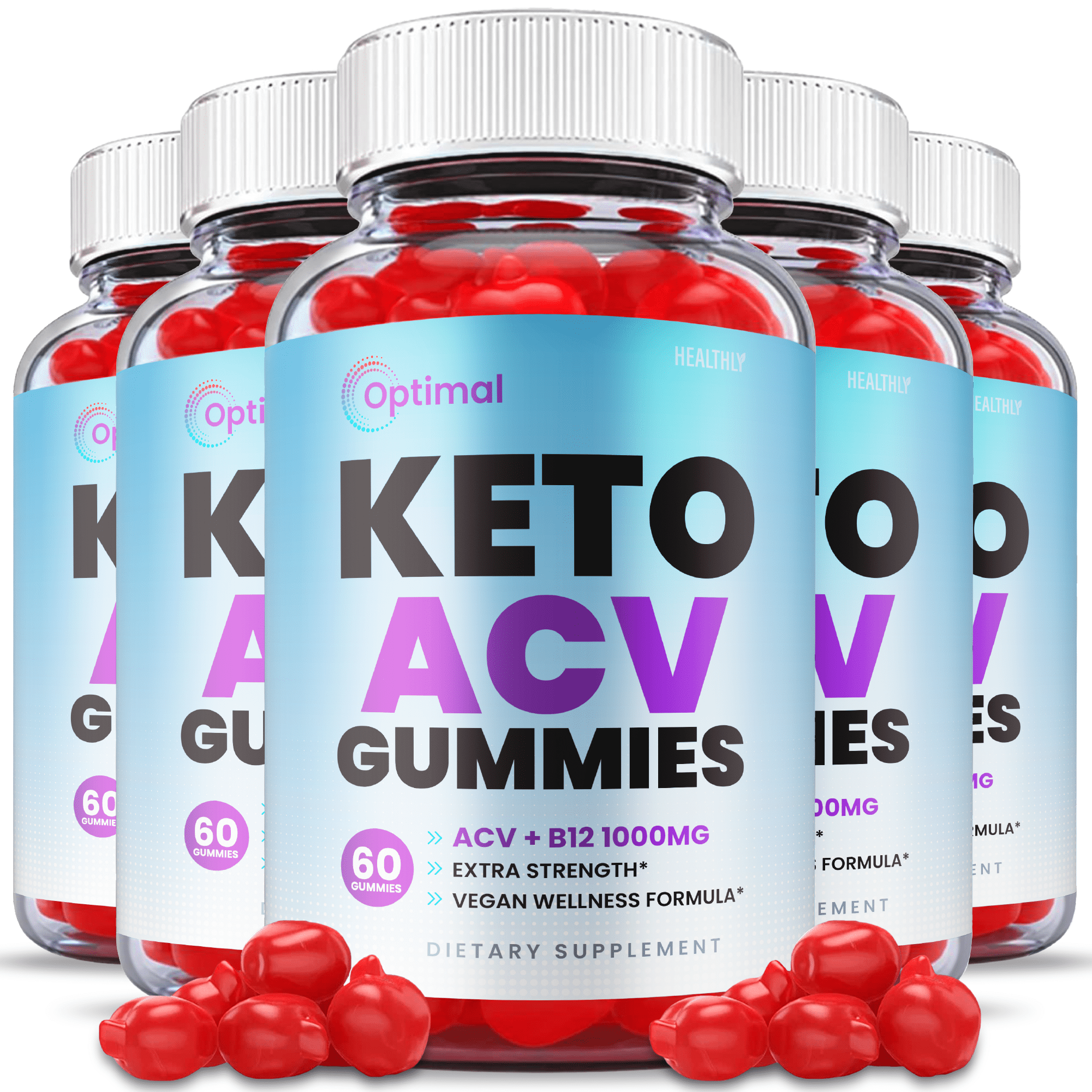 (5 Pack) Optimal Keto ACV Gummies, Advanced Weight Loss Support with ...
