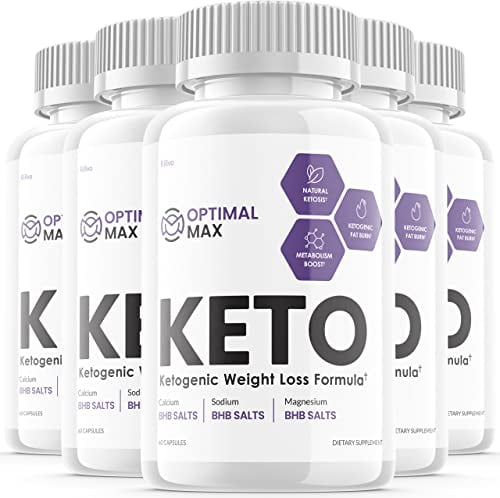 (5 Pack) Optimal Max Keto Pills Advanced Ketogenic Support (300 ...
