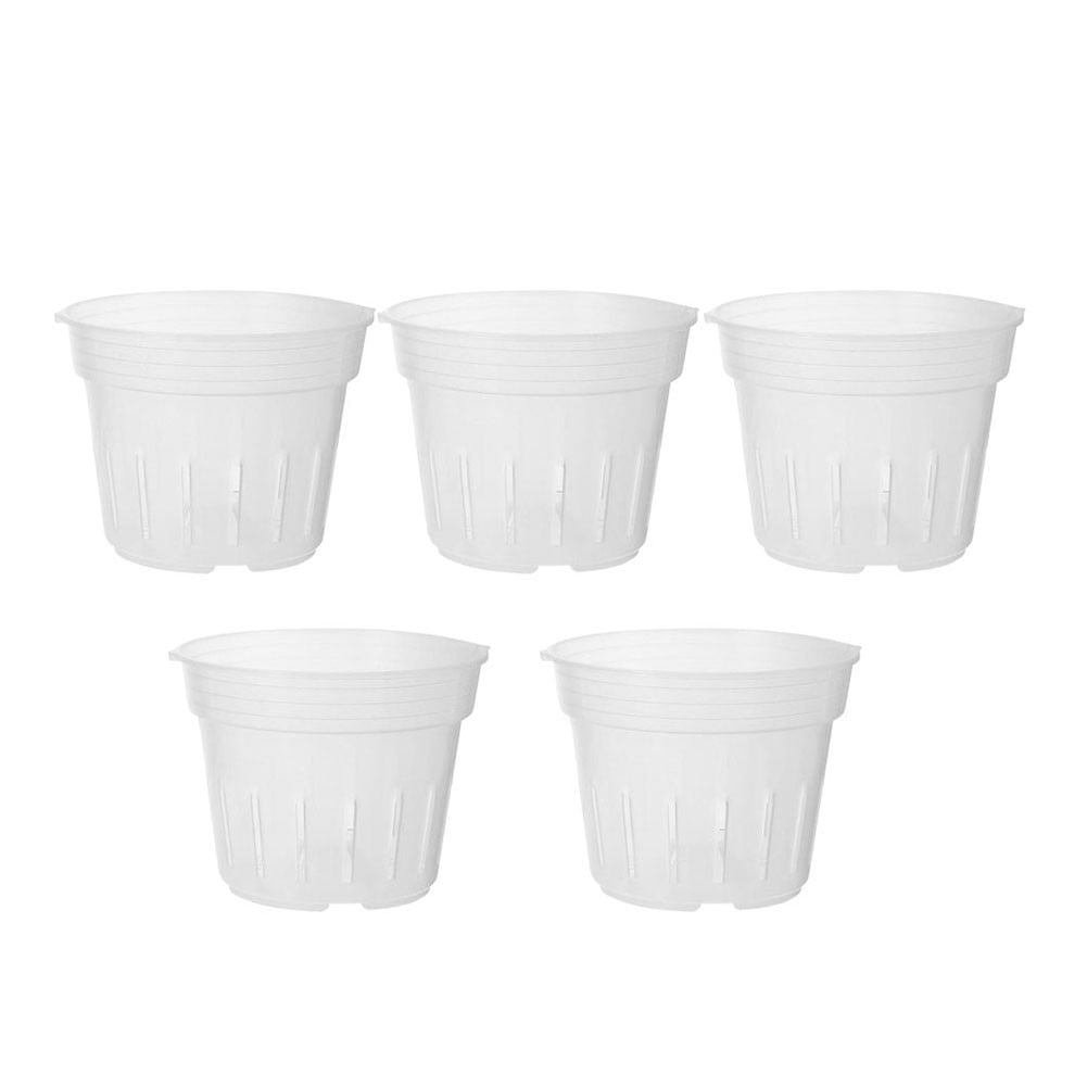5 Pack Orchid Pots With Holes Clear Plastic Orchid Pots Small Medium ...