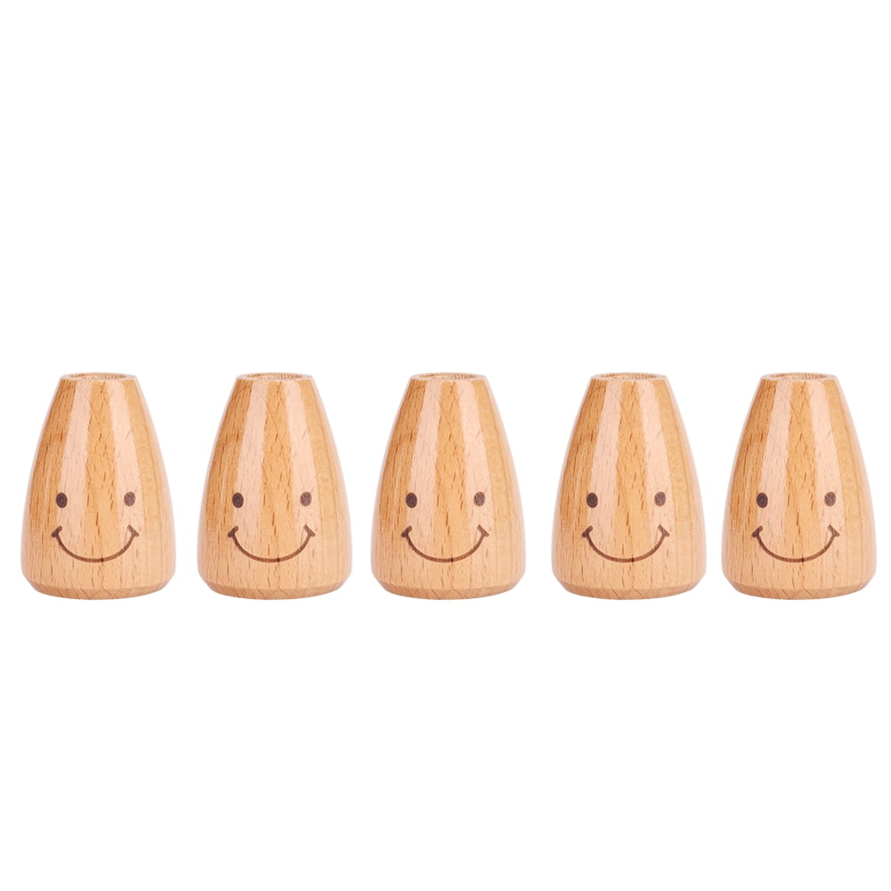 5-Pack Organizer for Kitchen & Home Decor Smiley Face Wooden Toothpick ...