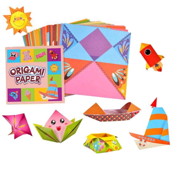 5 Pack Origamis Crafts Set 57 MultiColored Watercolor Paper Sheets With ...