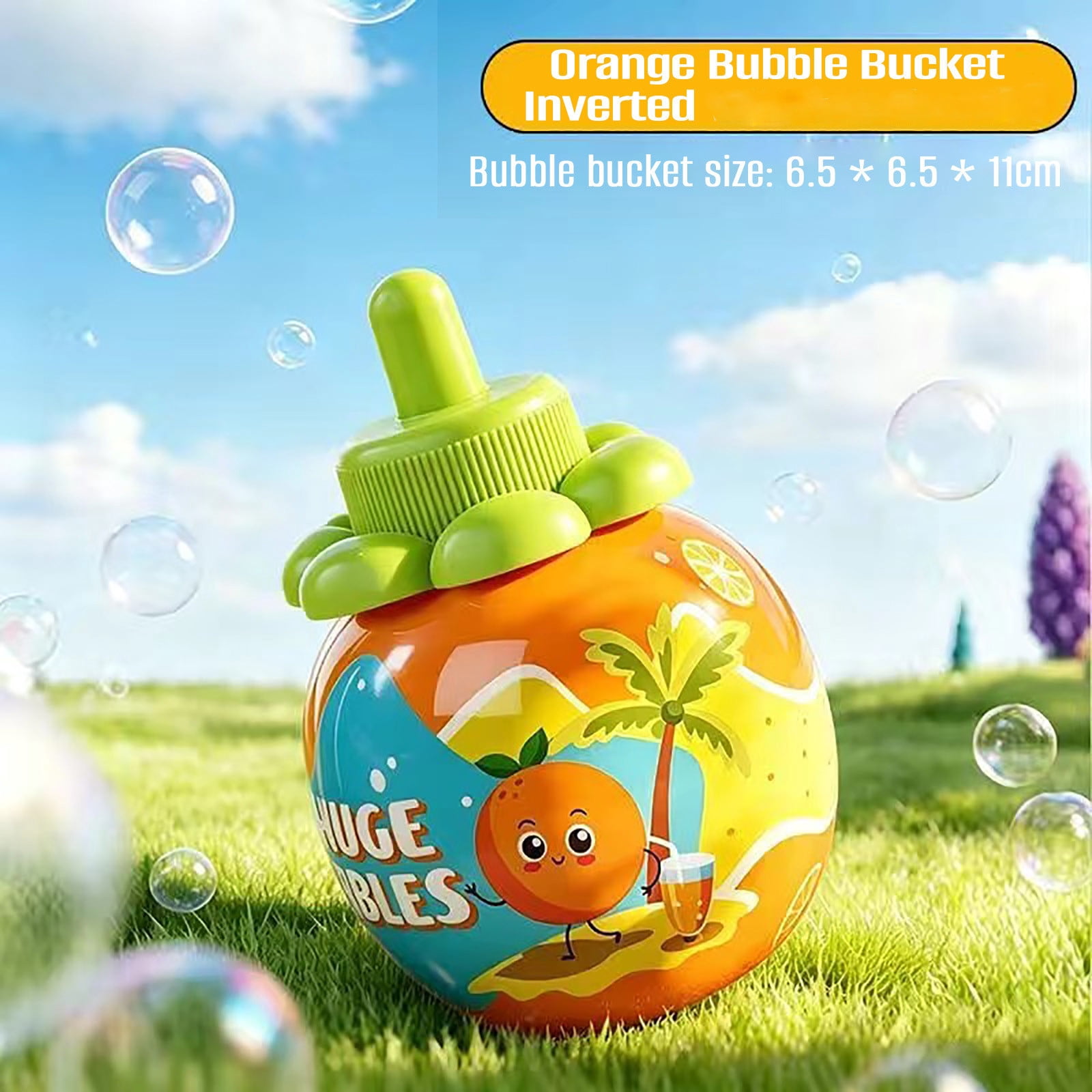 5 Pack Outdoor Fruit-Themed Bubbletoy Inverted Without Spilling ...