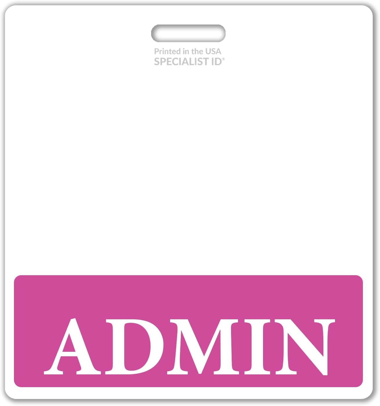 5 Pack - Oversized Admin Badge Buddy - Horizontal Extra Large Badge ...