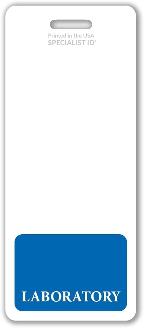 5 Pack - Oversized Laboratory Badge Buddy - Vertical Extra Large Badge ...