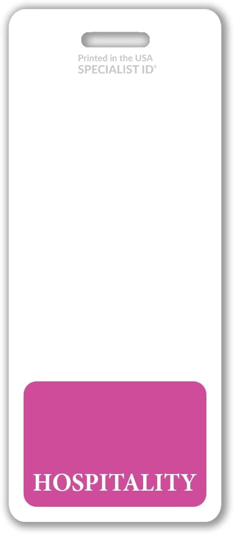 5 Pack - Oversized Hospitality Badge Buddy - Vertical Extra Large Badge ...