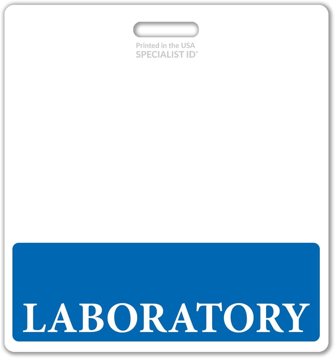 5 Pack - Oversized Laboratory Badge Buddy Horizontal - XL Badge Buddies ...