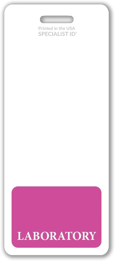 5 Pack - Oversized Laboratory Badge Buddy - Vertical Extra Large Badge ...