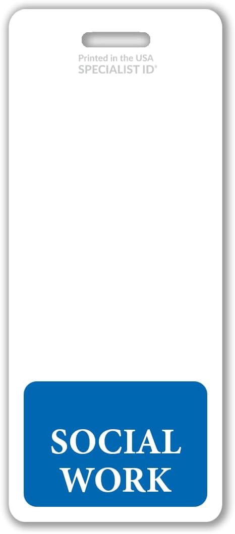 5 Pack - Oversized Social Work Badge Buddy - Vertical Extra Large Badge ...