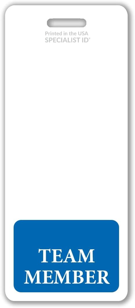 5 Pack - Oversized Team Member Badge Buddy - Vertical Extra Large Badge ...