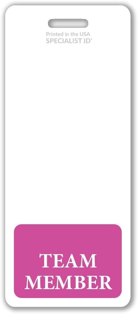 5 Pack - Oversized Team Member Badge Buddy - Vertical Extra Large Badge ...