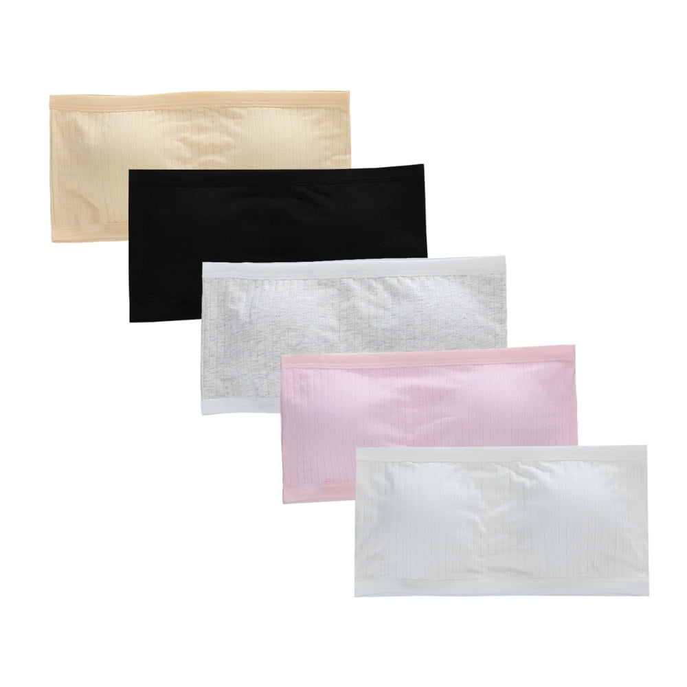 5 Pack Padded Bandeau Big Girls Bra Comfort Flex Seamless Adjustable ...