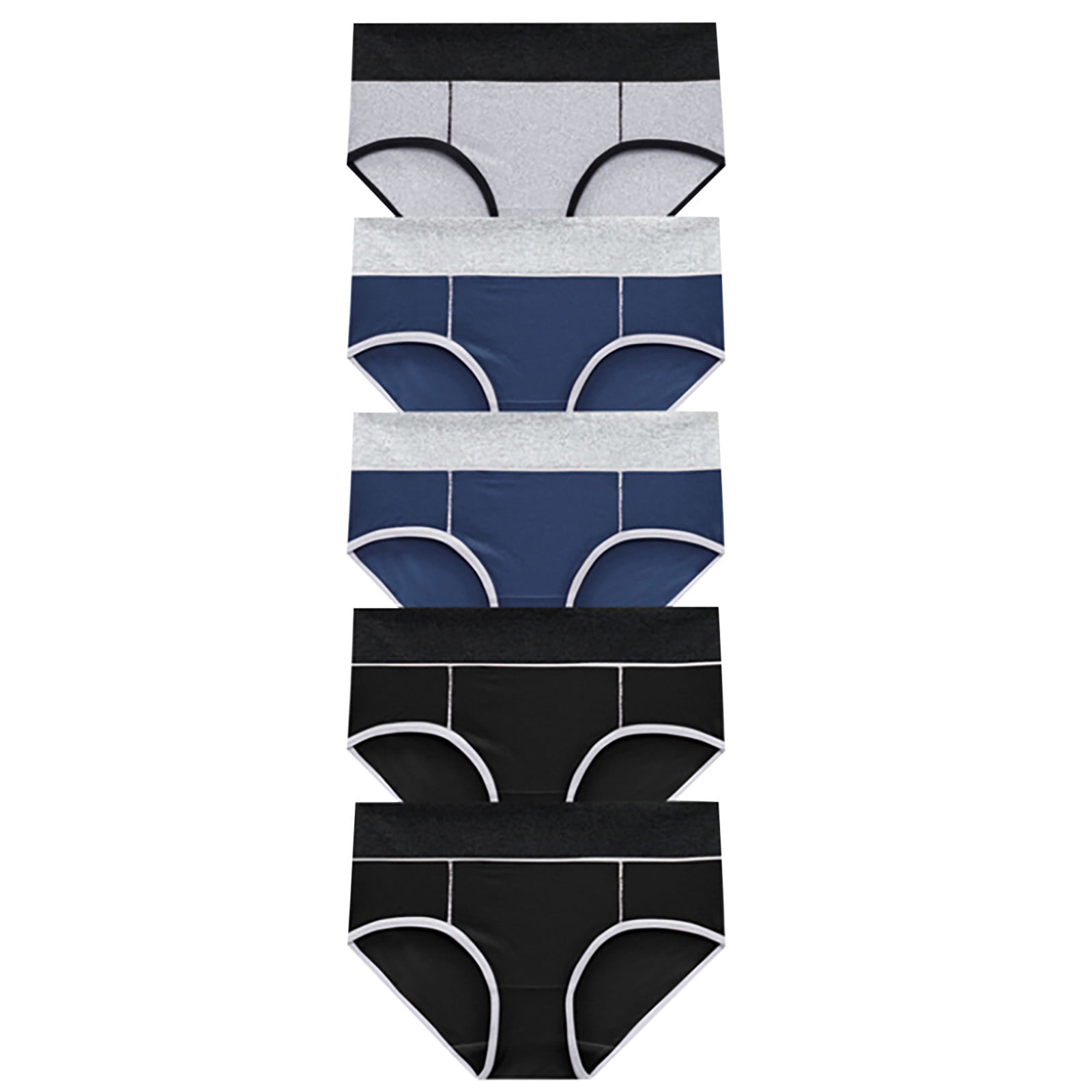 5 Pack Panties for Women Boy Shorts G-String Breathable Underwear High ...