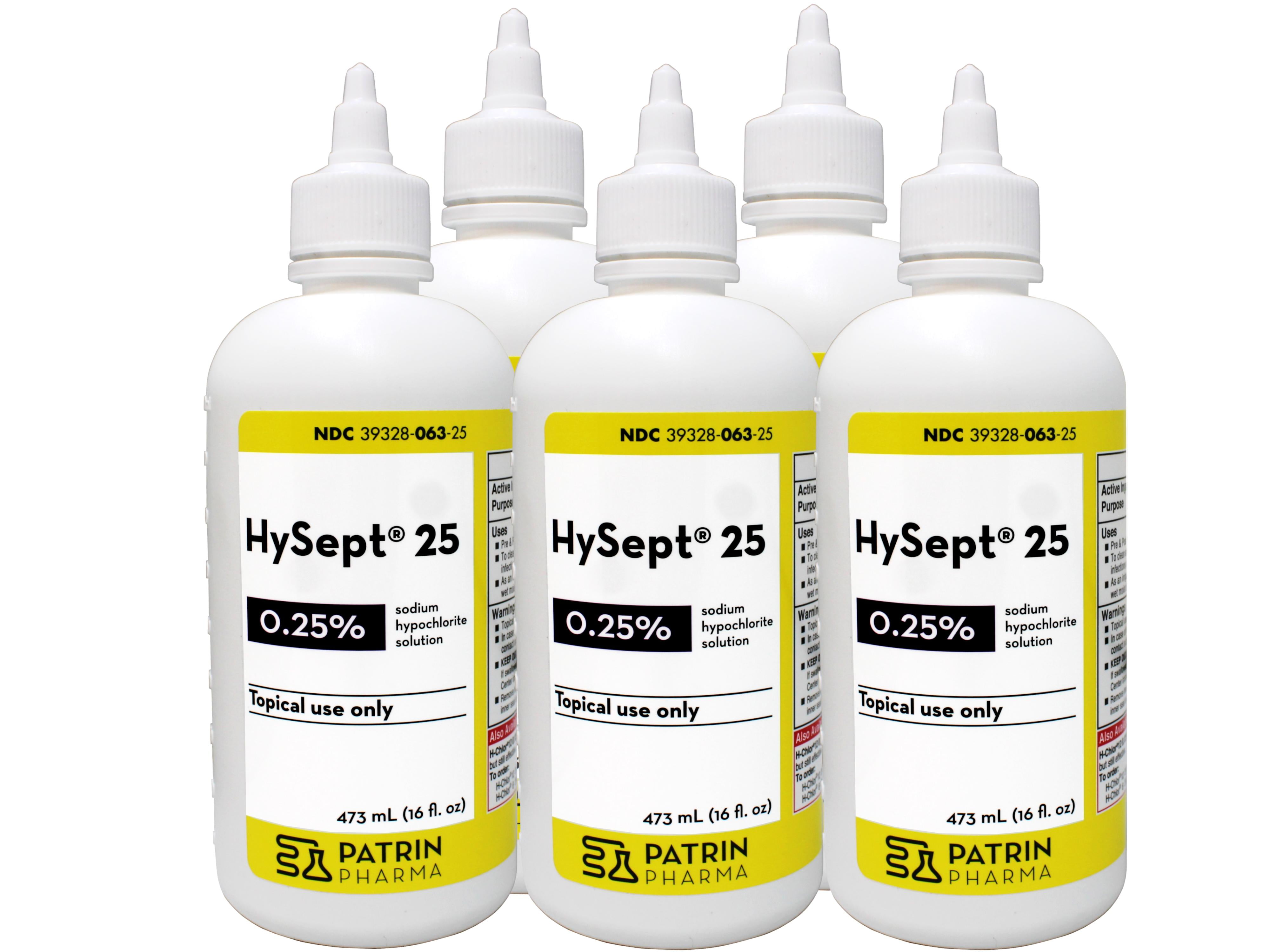 5 Pack - Patrin Pharma Hysept 25 Antimicrobial Wound Cleaner, 16 FL OZ ...