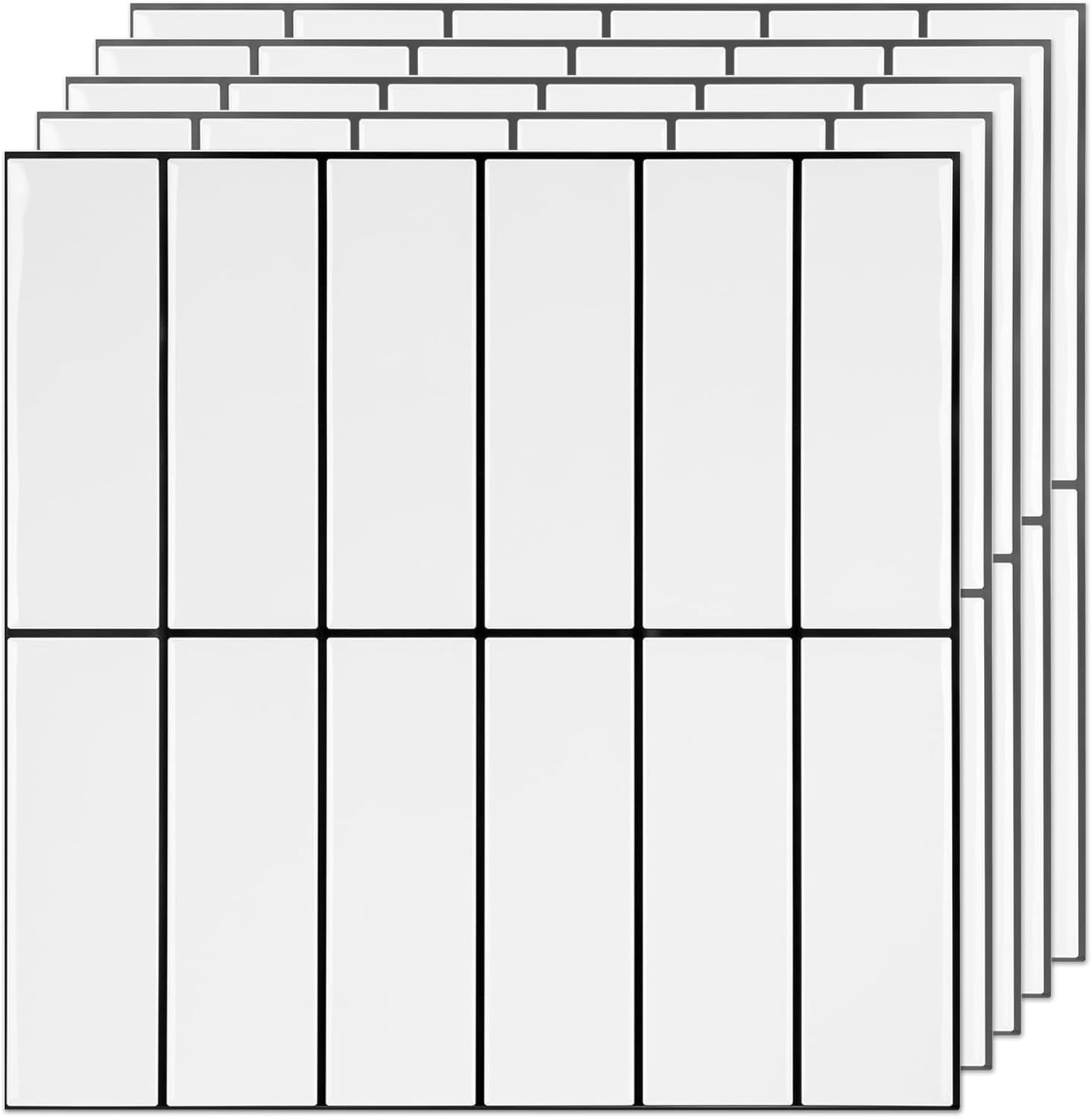 Select 5 Pack Peel and Stick Backsplash Subway Tiles, Extra Thick 3D ...