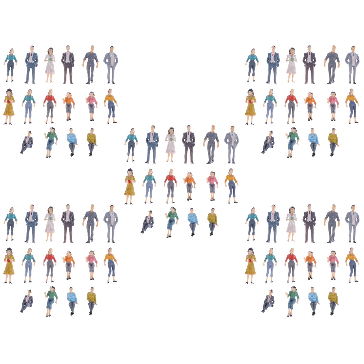 5 Pack People Figures for Kids Child Play Doll Tiny Toys Dollhouse ...