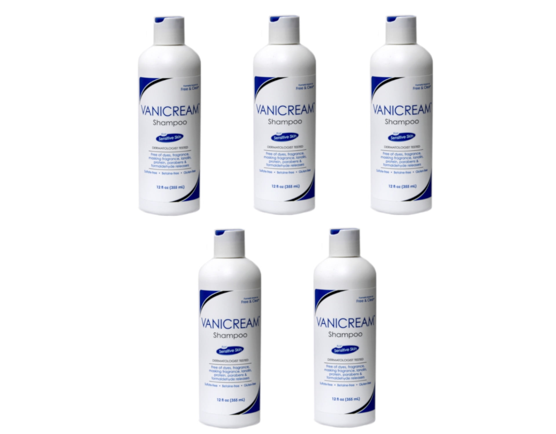 Pharmaceutical Specialties 5 Pack - Free and Clear Shampoo, 12 oz Each ...