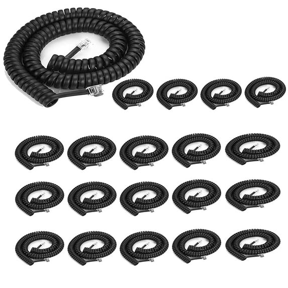 5 Pack Phone Cord Landline8Ft Uncoiled / 1.4Ft Coiled Landline Phone ...